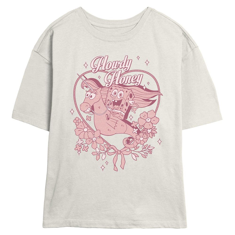 Juniors' Nickelodeon SpongeBob SquarePants Howdy Honey Skimmer Graphic Tee