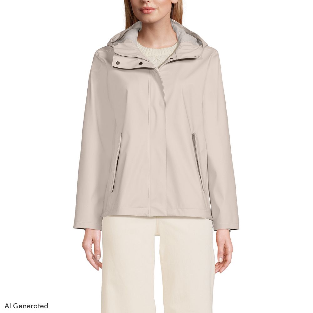 Women's Lands' End Squall Waterproof Rain Slicker Jacket