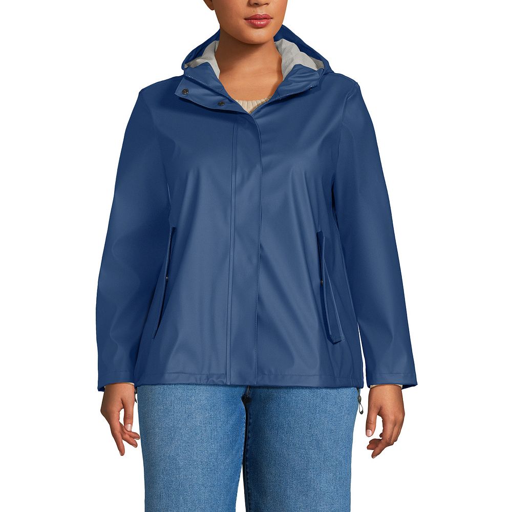 Plus Size Lands' End Squall Waterproof Rain Slicker Jacket