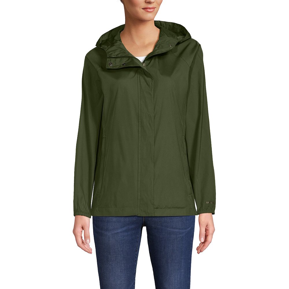 Women's Lands' End Packable Water Resistant UPF 50 Windbreaker Jacket