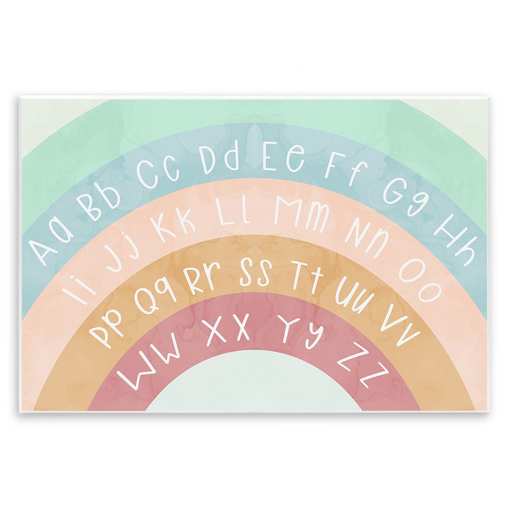 Stupell Home Decor Alphabet Letters on Rainbow Wall Plaque