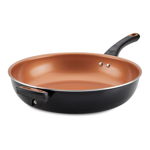 Farberware® 12-in. Glide Copper Ceramic Nonstick Deep Frying Pan with ...