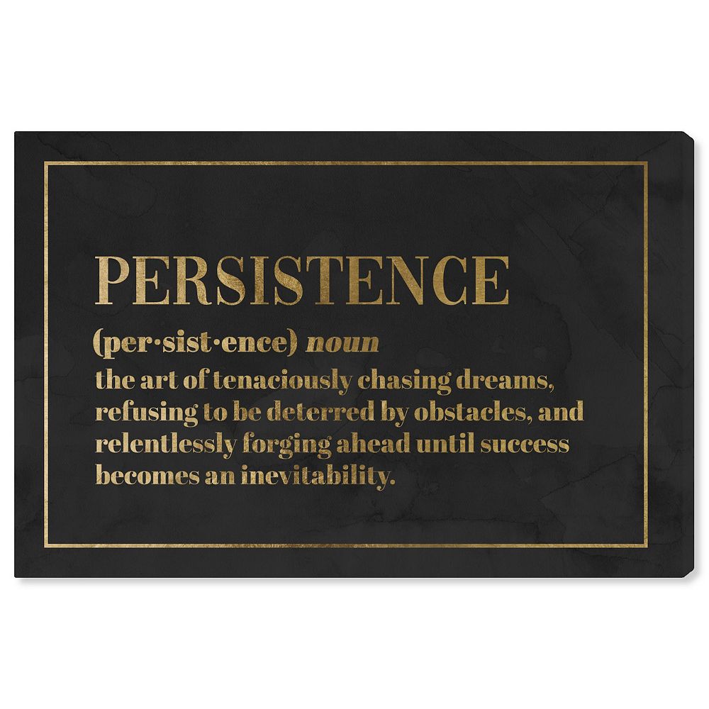 Notoriart Definition of Persistence Canvas Wall Art