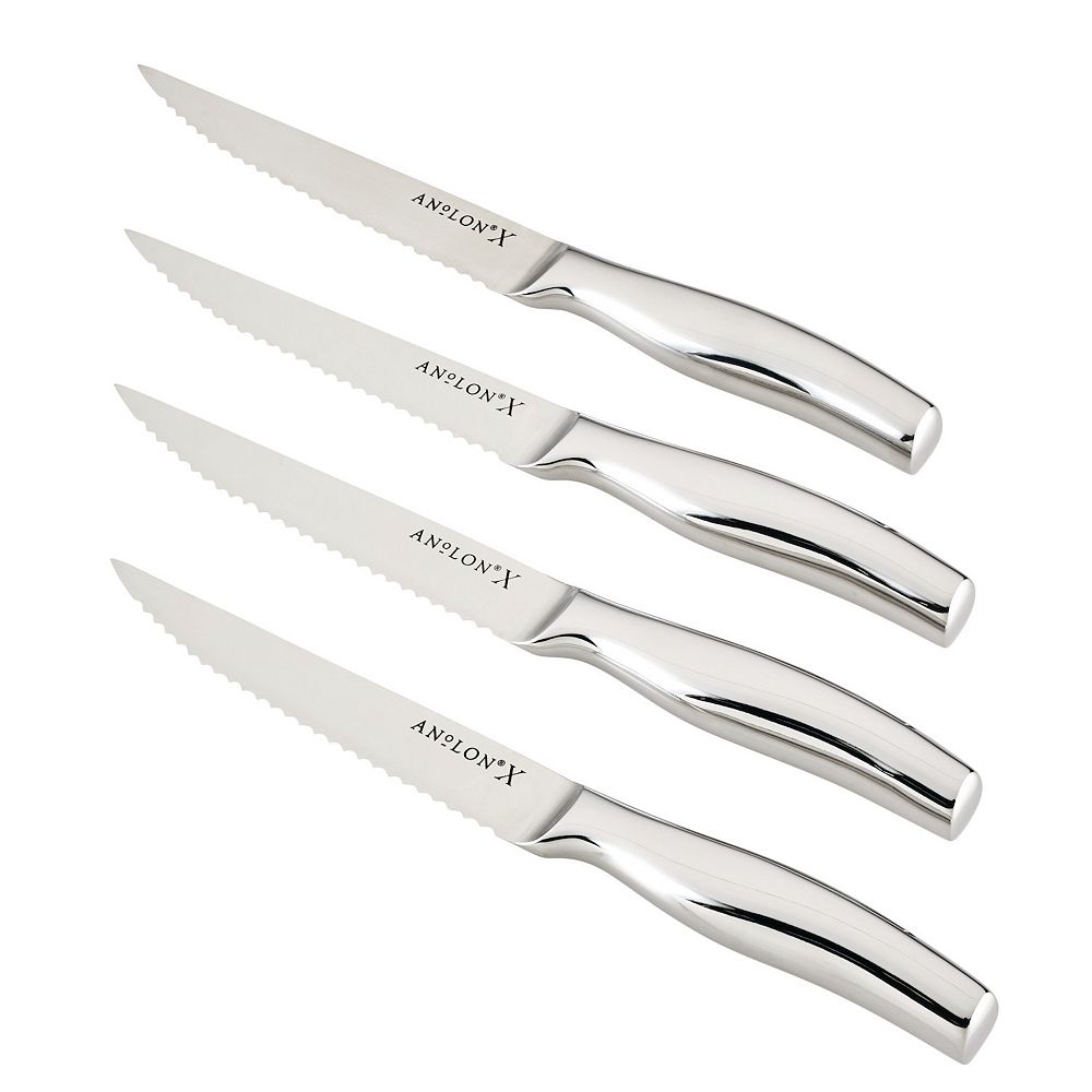 Anolon X Stainless Steel 4-Piece Steak Knife Set