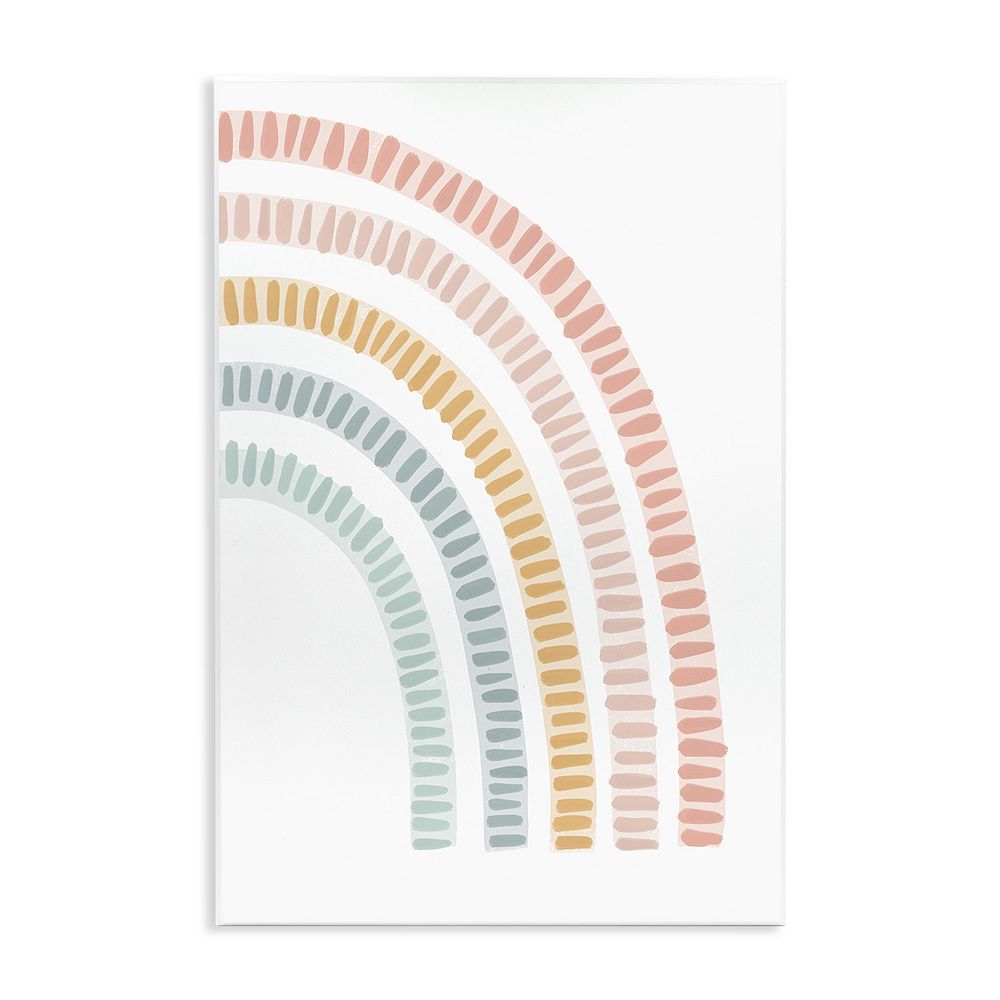 Stupell Home Decor Minimal Patterned Rainbow Plaque Wall Art