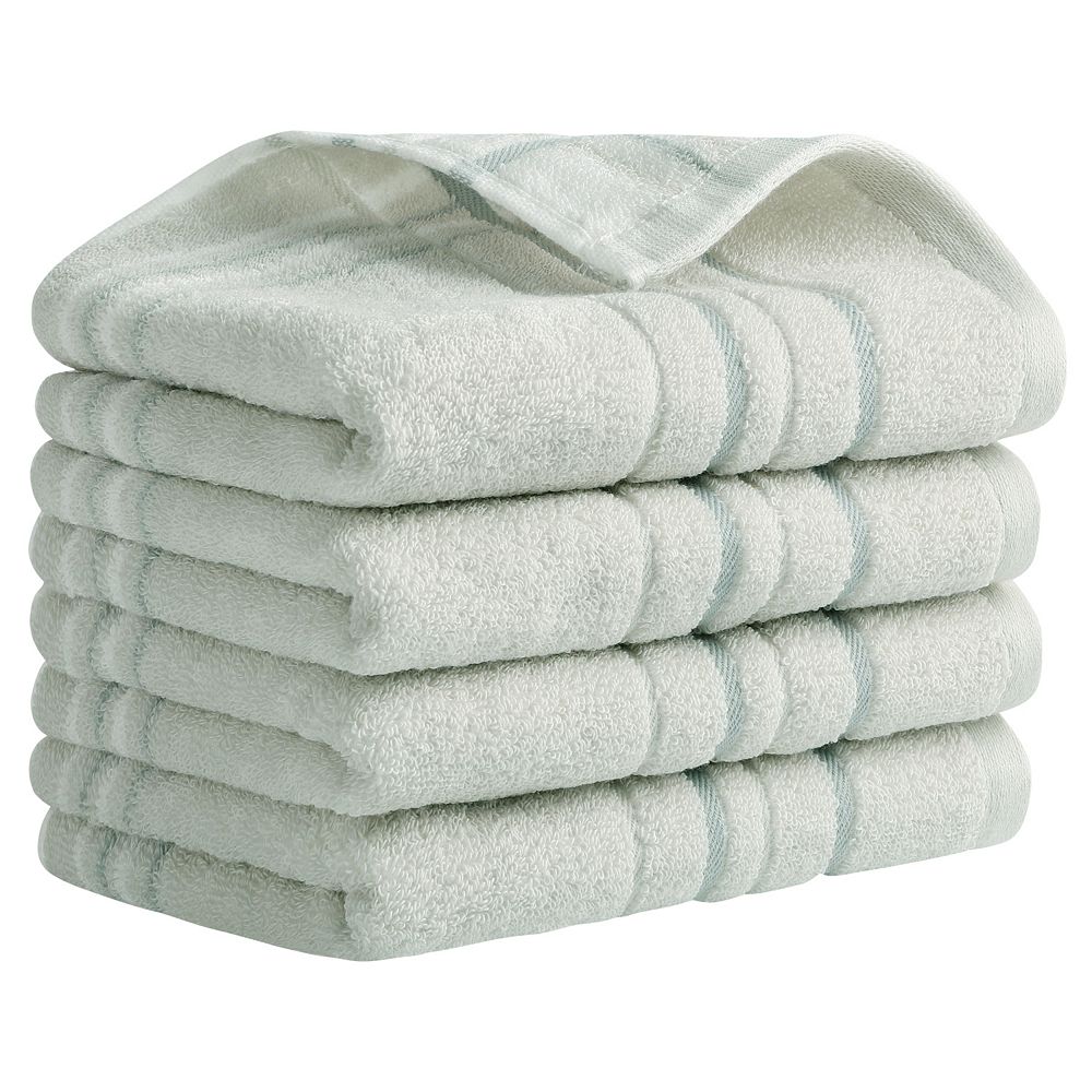 Striped Cotton Hand Towels for Bathroom, 13" x 29" Soft Absorbent ...