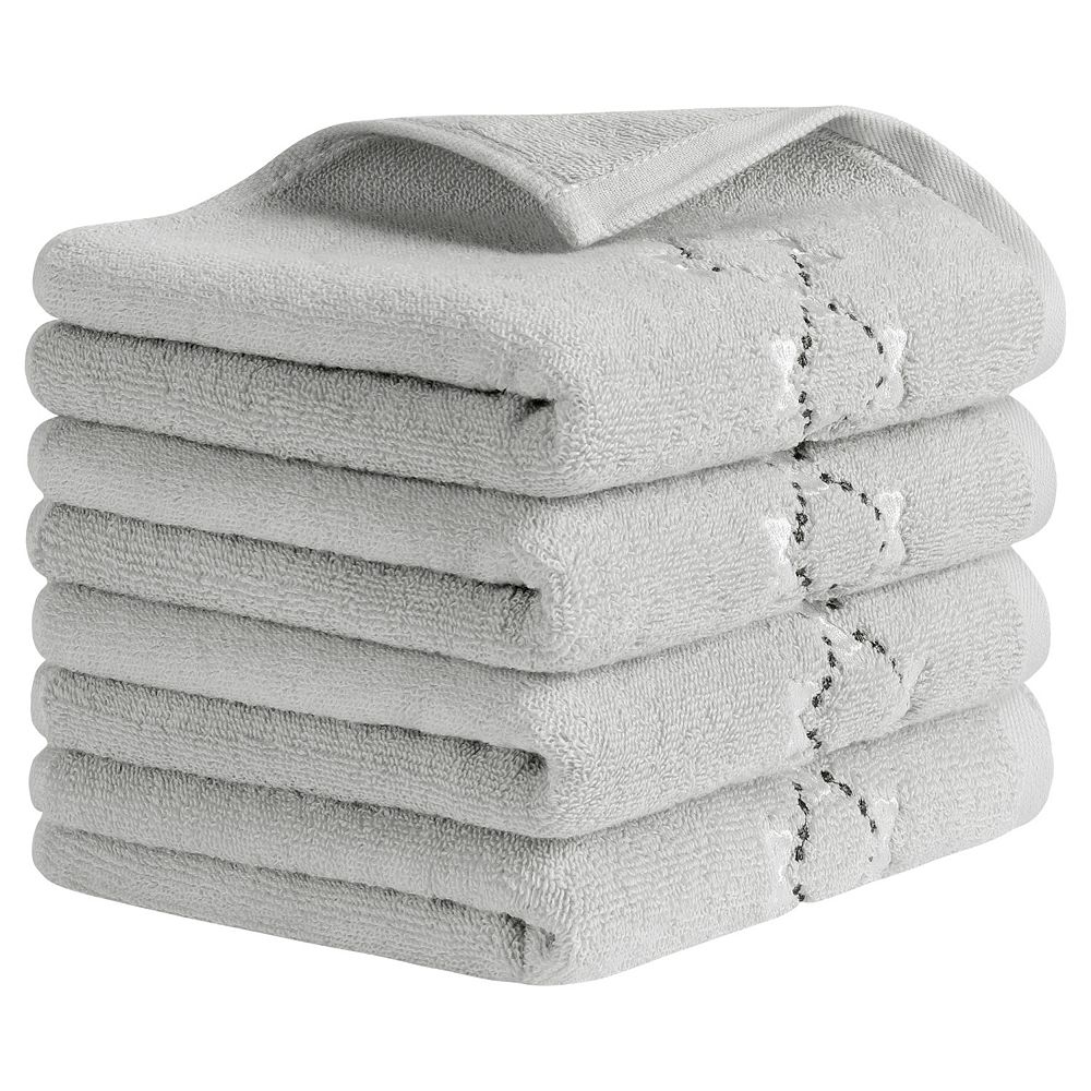 Hand Towels Embroidered Bow Pattern Decorative Towel Cotton Absorbent ...