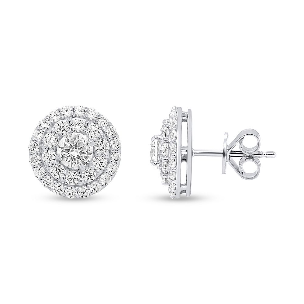 Éthique Sterling Silver 2 Carat T.W. Lab-Grown Diamond Round Double ...