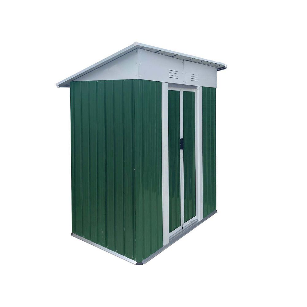 Mondawe 5x3Ft Small Mini Pent Roof Outdoor Storage Sheds,With Aluminum ...