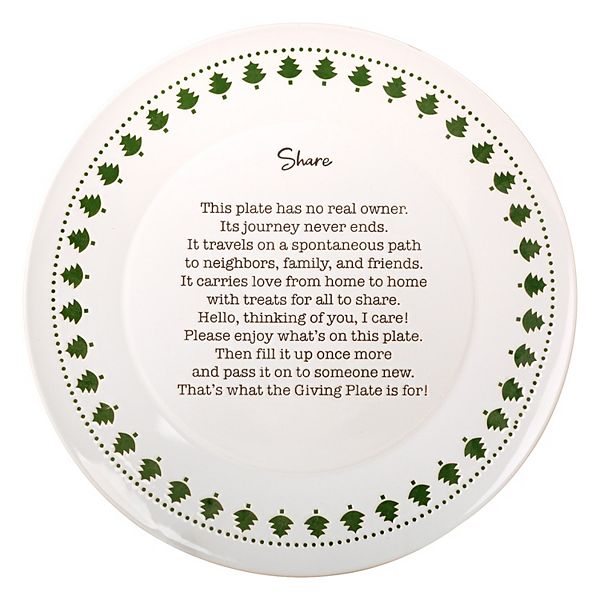 Home Essentials Holiday Sharing Plate with Inspirational Message