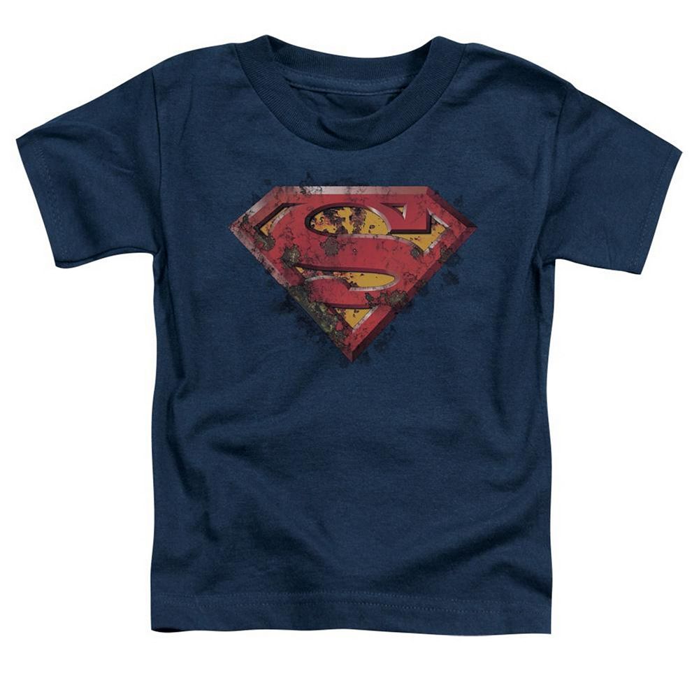 Superman Rusted Shield Short Sleeve Toddler T-Shirt