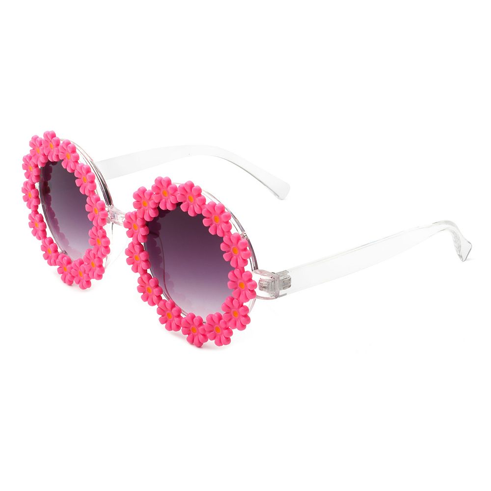 Round Daisy Flower Shape Party Floral Women's Sunglasses