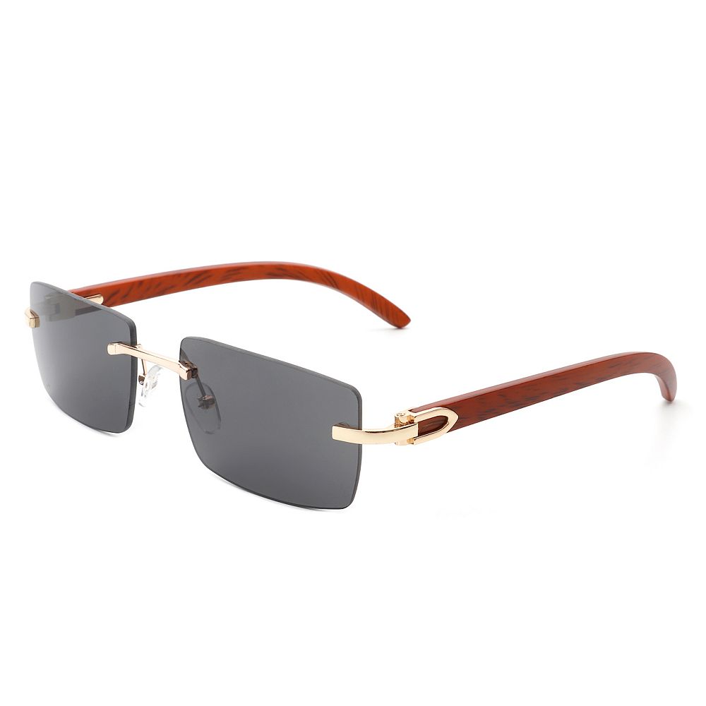 Rimless Retro Tinted Frameless Sunglasses
