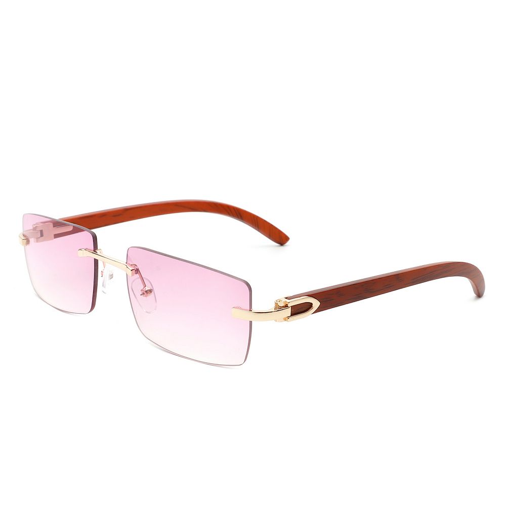 Rimless Retro Tinted Frameless Sunglasses