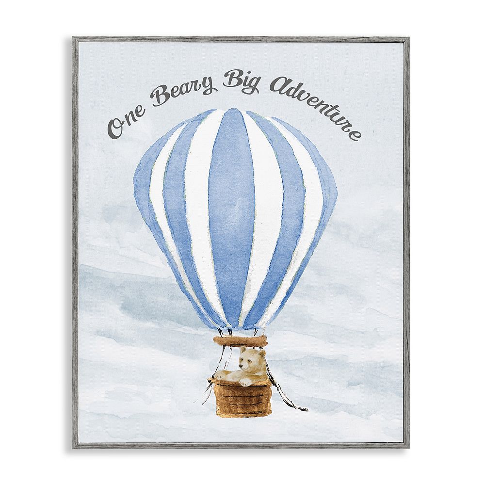 Stupell Home Decor Beary Big Adventure Balloon Framed Giclee