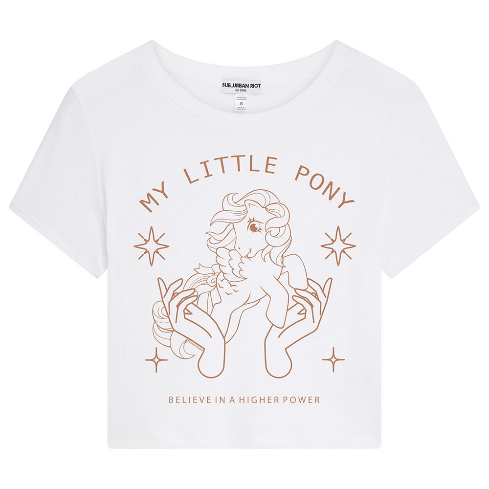 Juniors' My Little Pony Higher Power Graphic Crop Tee
