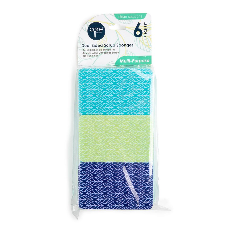 Core Kitchen Set of 6 Printed Sponges