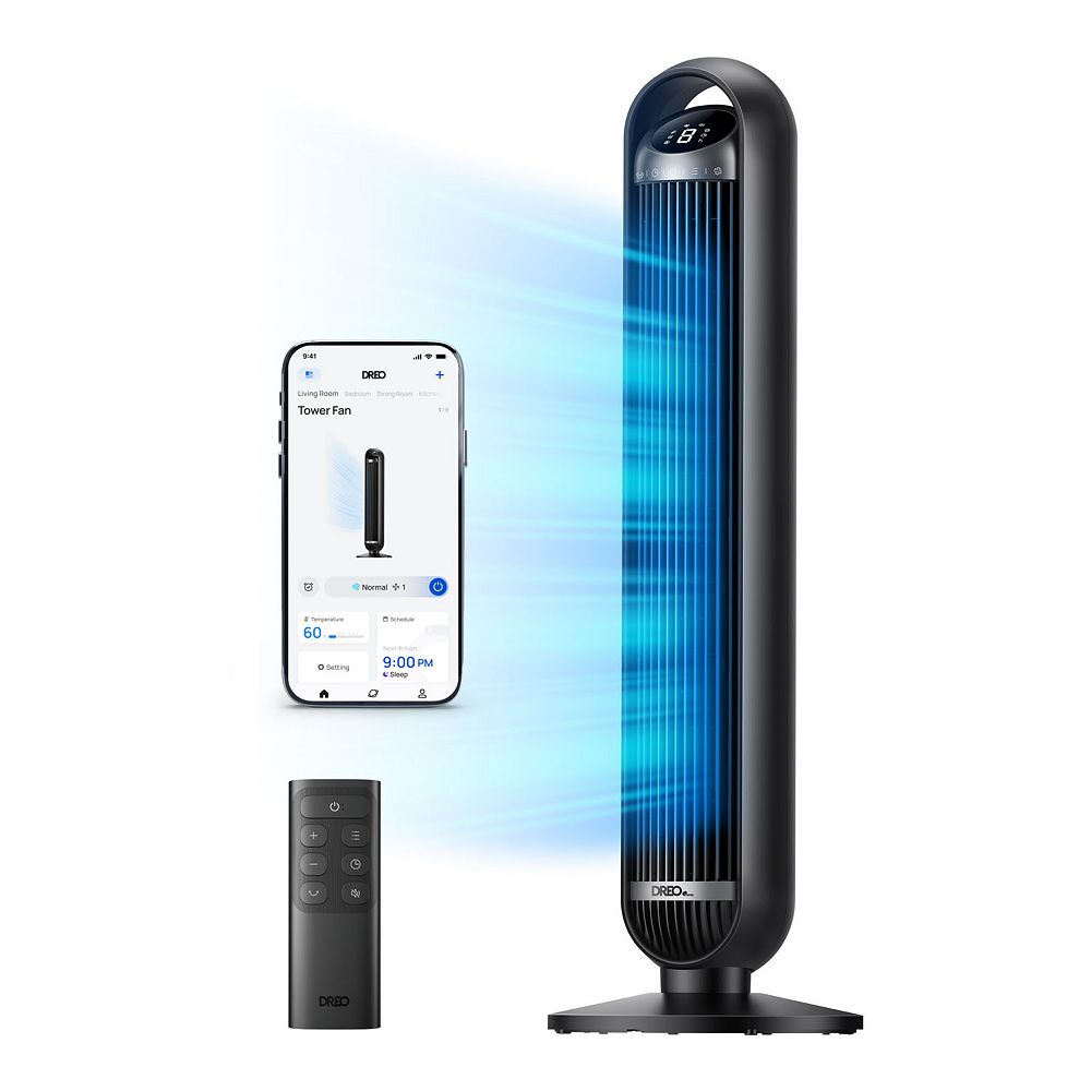 DREO 36-in. Nomad Tower Fan with Remote and Wi-Fi Control