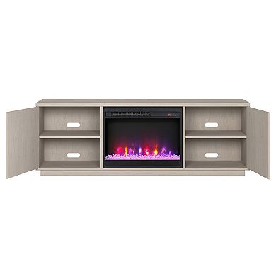 Finley & Sloane Hanson Rectangular TV Stand with 26" Crystal Fireplace