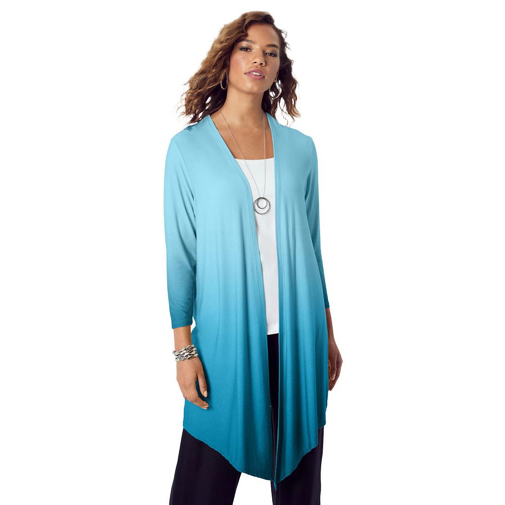Roaman's Women's Plus Size Ultra Drape Cardigan