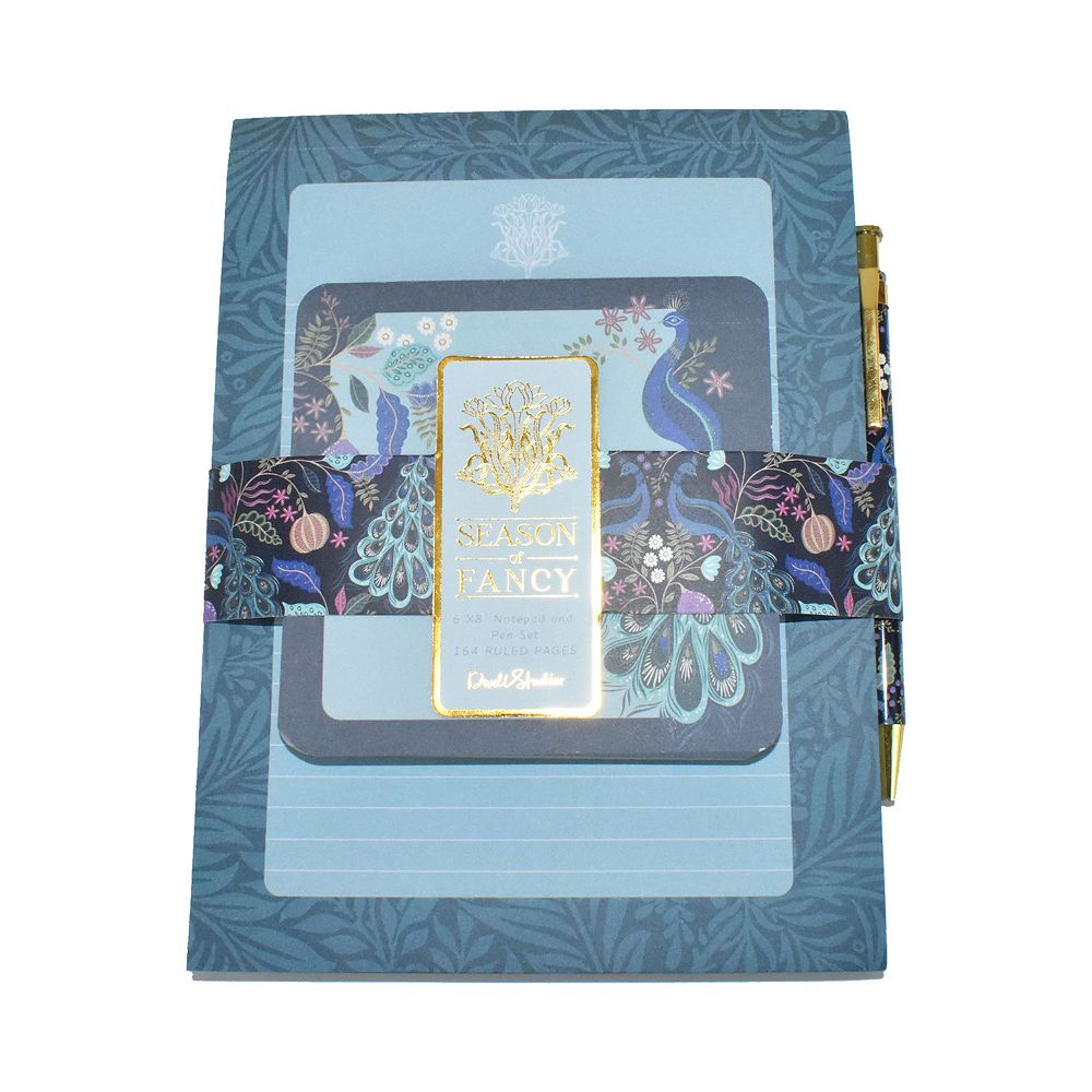 Peacock Leaf Pad & Pen Set