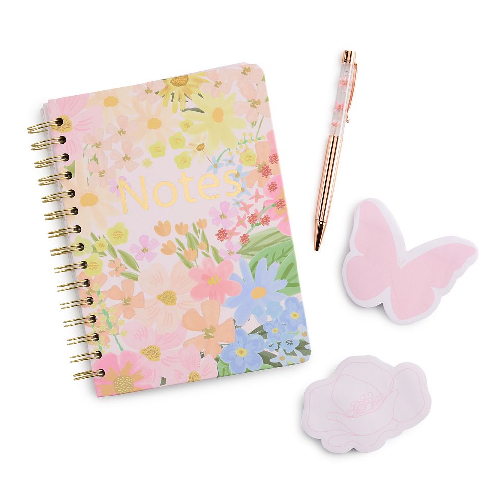 Simple Pleasures Journal with Pen & Sticky Notes Set