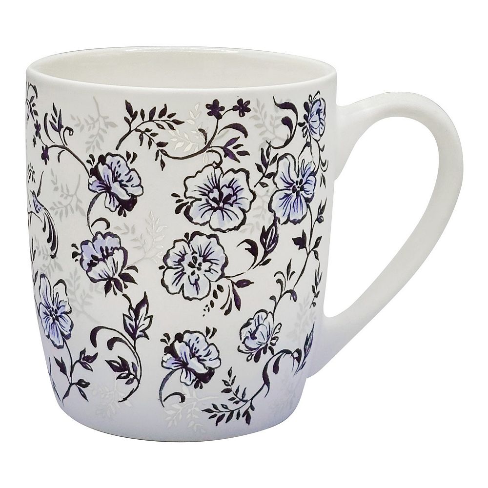 Blue Floral Soft Touch Mug