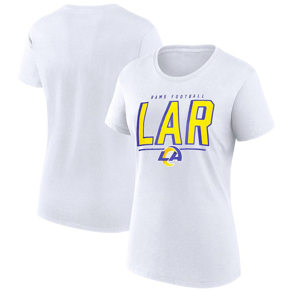 Women's Fanatics White Los Angeles Rams Cheerleader T-Shirt