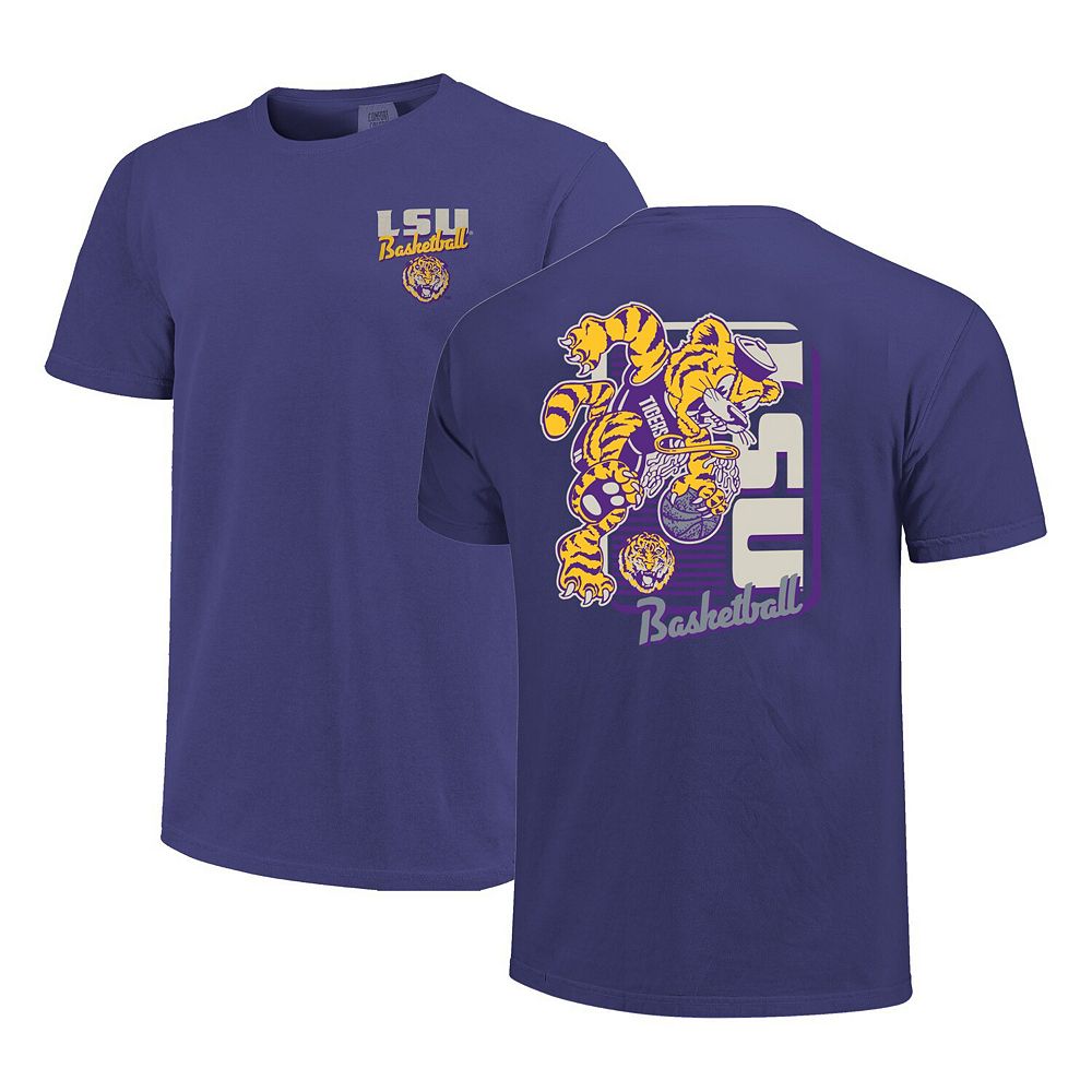 Men's Purple LSU Tigers Comfort Colors Mascot Dunk T-Shirt