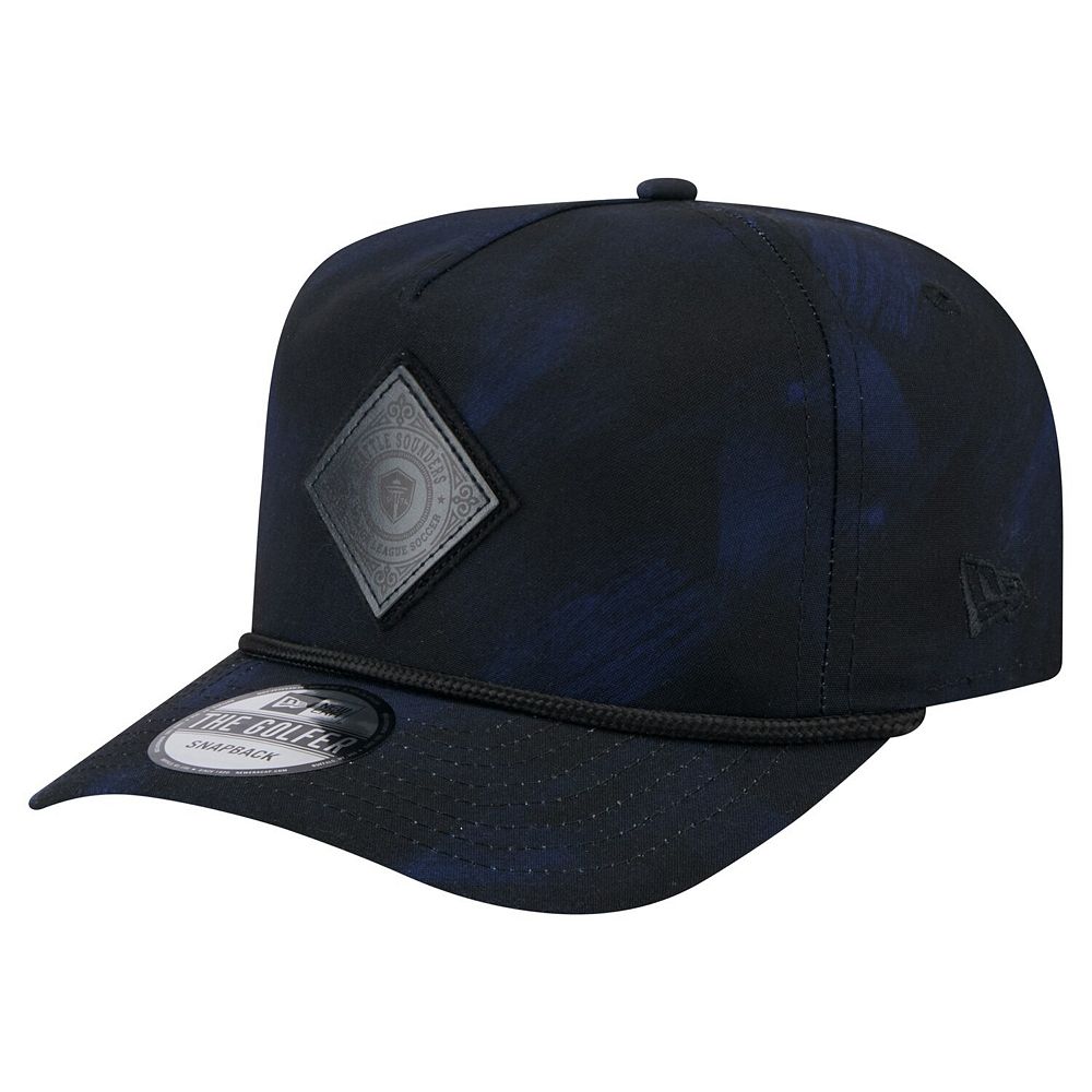 Men's New Era Black Seattle Sounders FC Golfer Snapback Hat