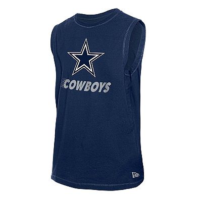 Men's New Era Navy Dallas Cowboys Leisure Collection Muscle Tank Top