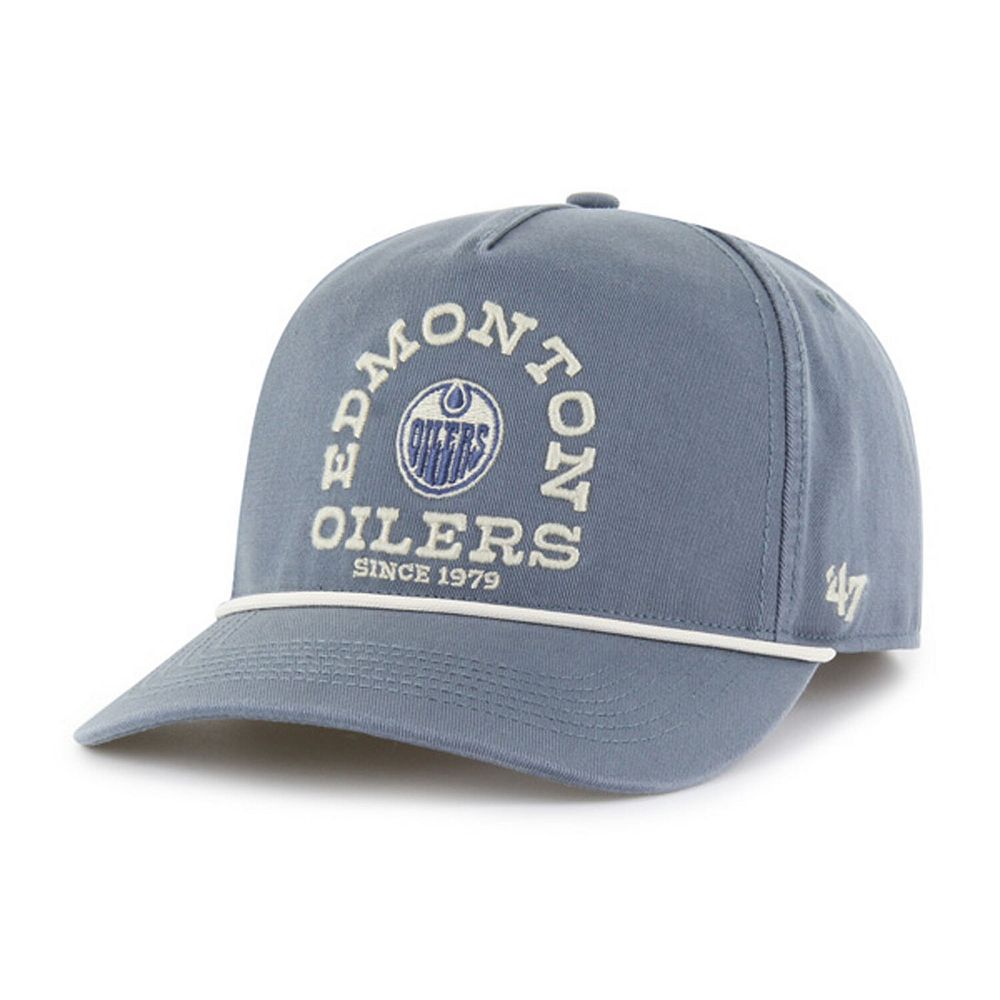 Men's '47 Blue Edmonton Oilers Canyon Ranchero Hitch Adjustable Hat