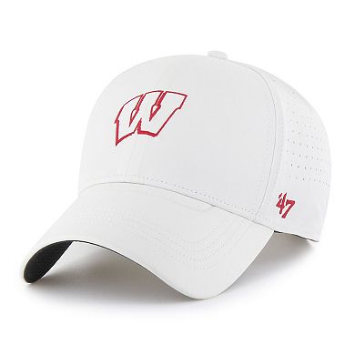 Men's '47 White Wisconsin Badgers Forward Vent MVP Adjustable Hat