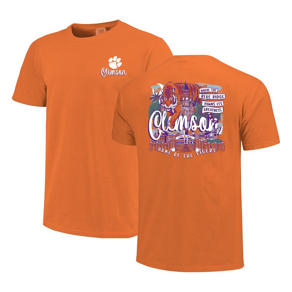 Women's Orange Clemson Tigers Comfort Colors Campus Scene Drawing ...