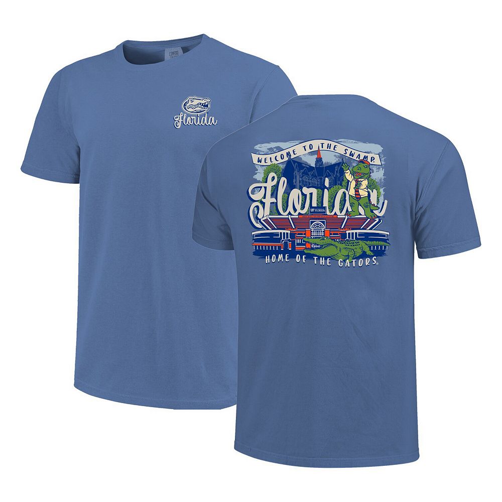 Women's Royal Florida Gators Comfort Colors Campus Scene Drawing Script ...
