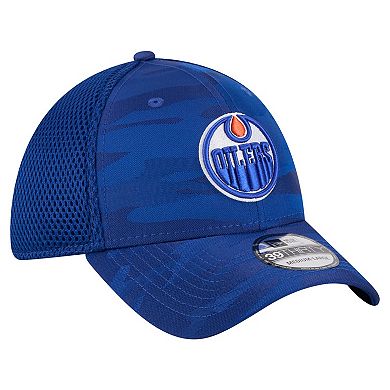 Men's New Era Royal Edmonton Oilers Active Subtle Camo 39THIRTY Flex Hat