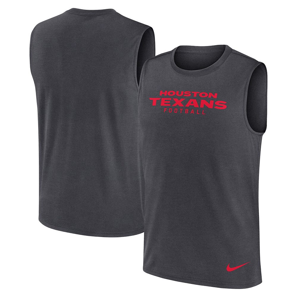 Men's Nike Gray Houston Texans Legend Performance Muscle Tank Top