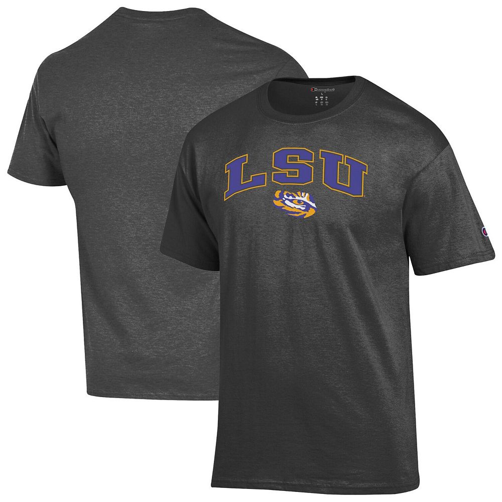Men's Champion Charcoal LSU Tigers Arch Over Logo T-Shirt