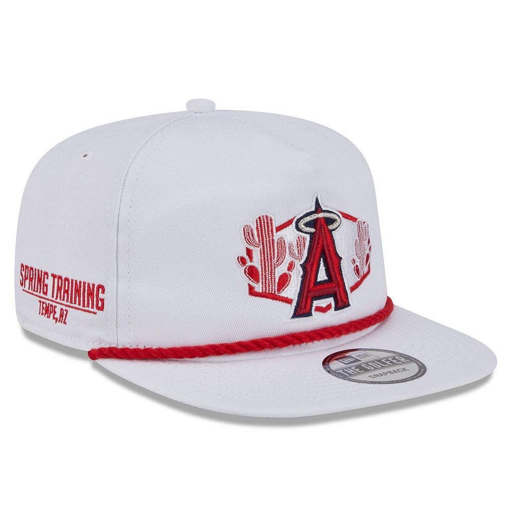 Men's New Era White Los Angeles Angels 2025 Spring Training Palm Golfer ...