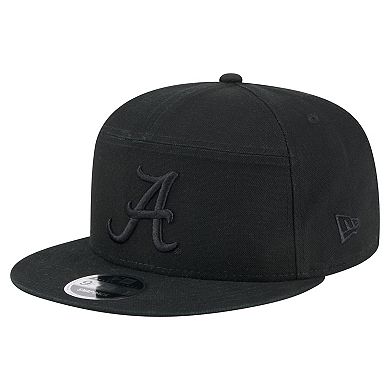 Men's New Era Black Alabama Crimson Tide Adventure Canvas Split Panel 9FIFTY Snapback Hat
