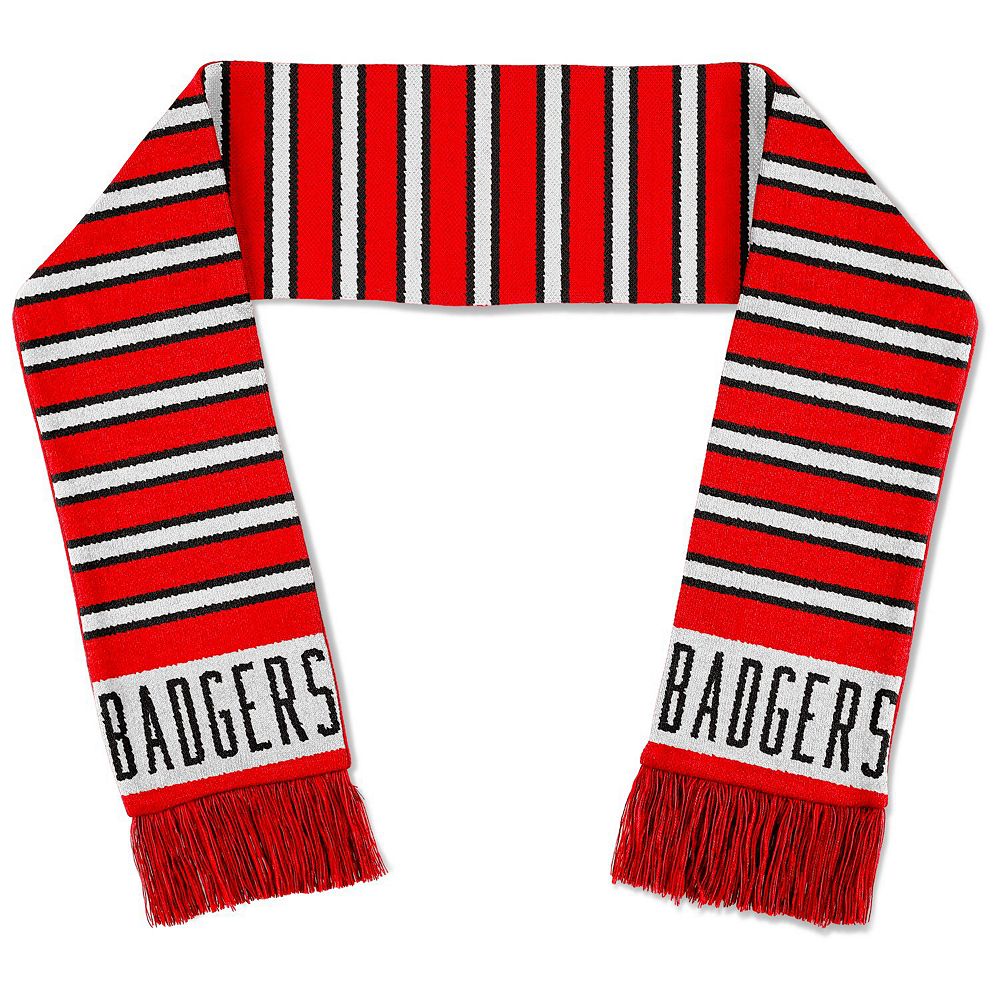 Men's Top of the World Red Wisconsin Badgers Tow Triple Down Knit Scarf