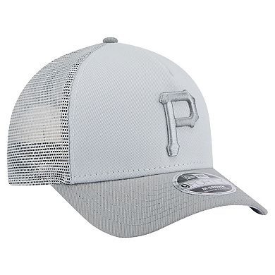Men's New Era Gray Pittsburgh Pirates Color Pack A-Frame 9FORTY Trucker ...