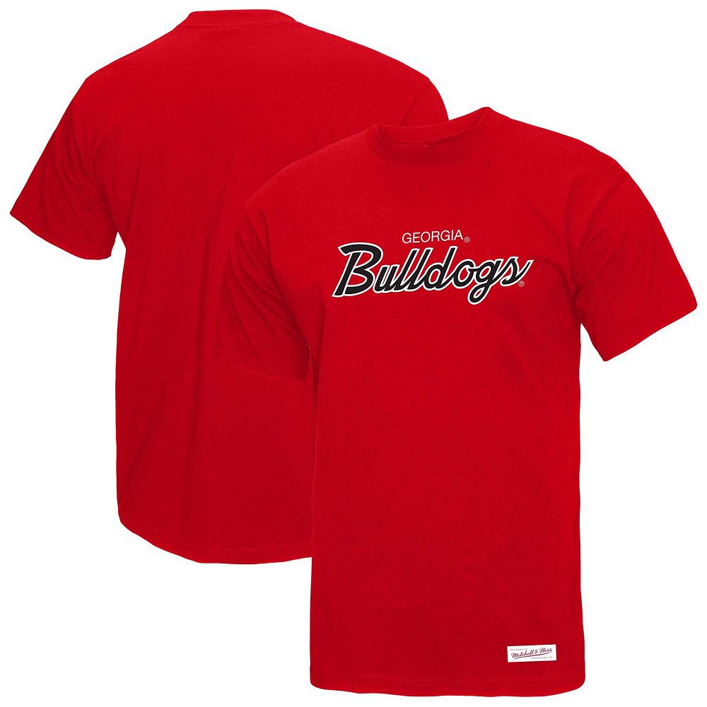 Men's Mitchell & Ness Red Georgia Bulldogs Elite Script T-Shirt
