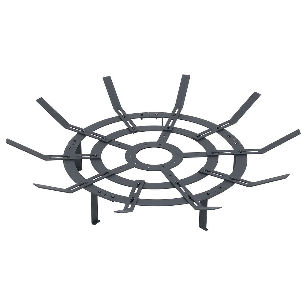 Aoodor 31 in Fire Grate, Round Adjustable Size Fire Pit Grate, Heavy ...