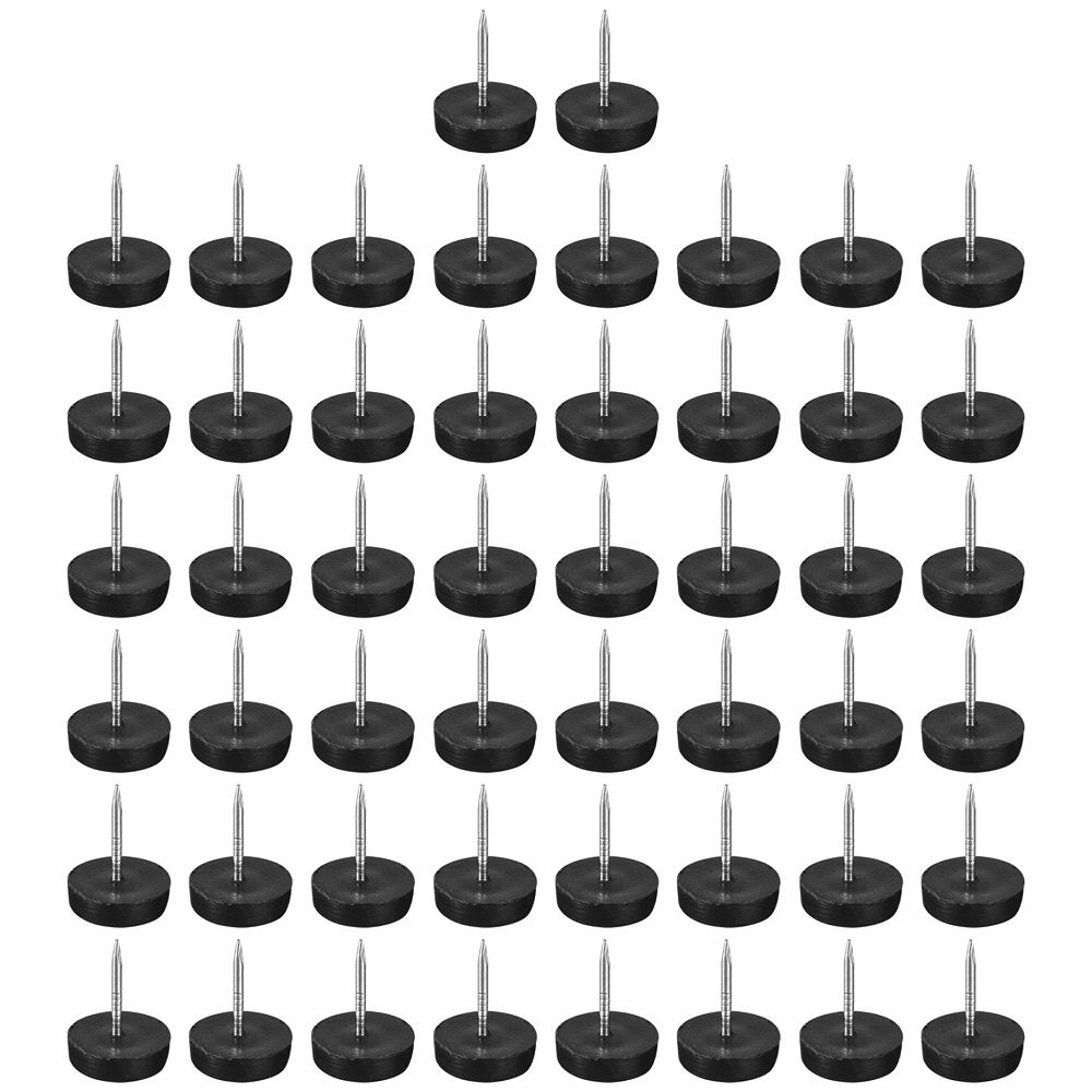 Plastic Nail-On Furniture Glides 100Pcs 13.5mm Dia Table Chair Sofa Leg ...