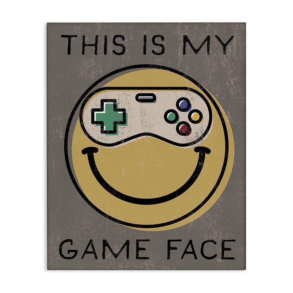 Stupell Home Decor Game Face Vintage Controller Canvas Wall Art