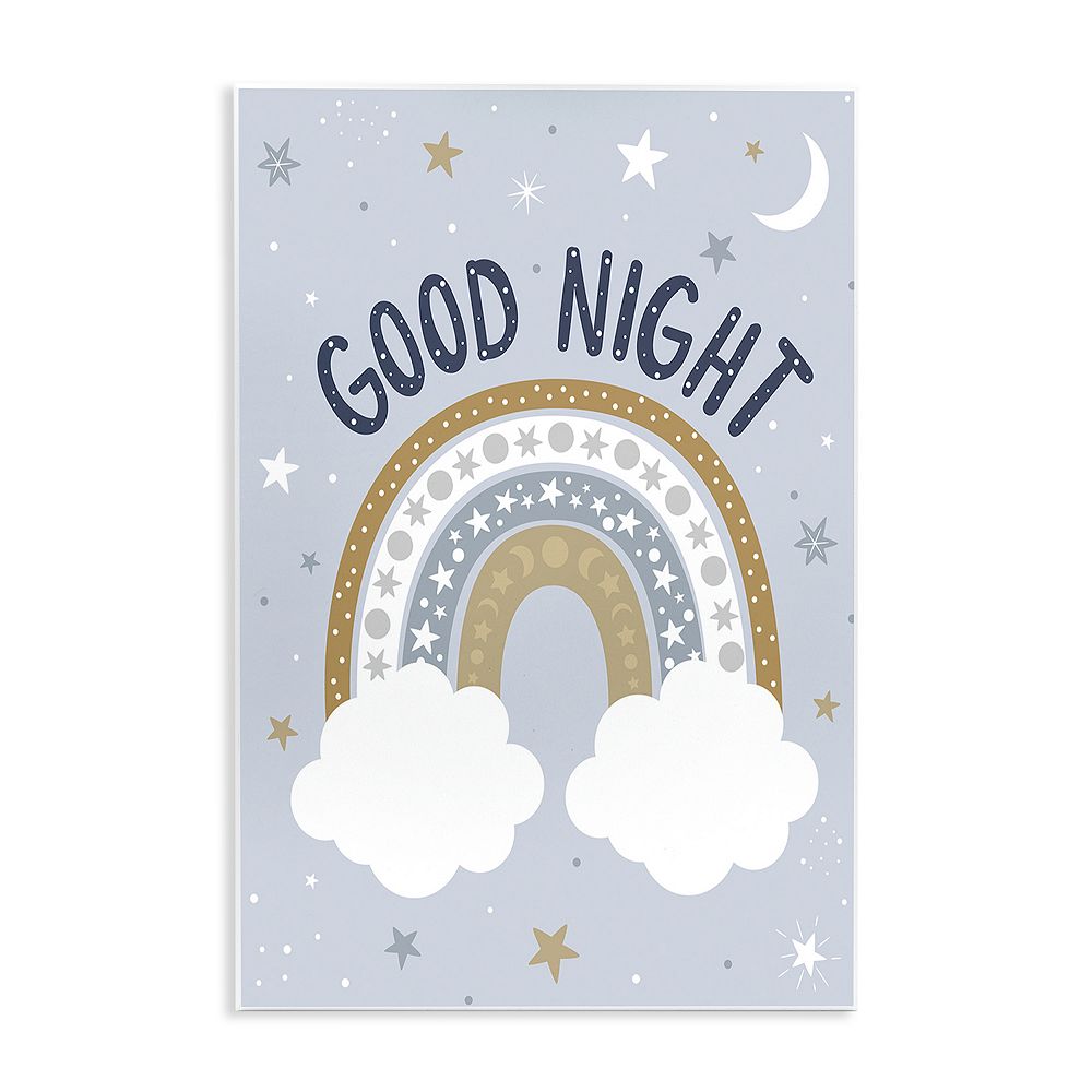 Stupell Home Decor Good Night Rainbow Plaque Wall Art