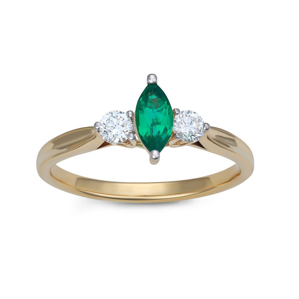 LeRose by Lexi and Rose 10k Gold 1/4 Carat T.W. Lab-Grown Diamond & Lab ...