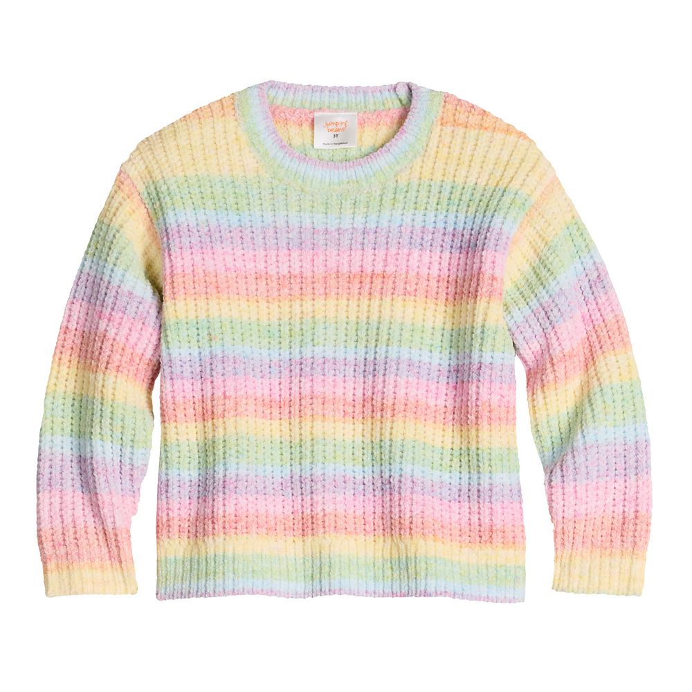 Baby & Toddler Girl Jumping Beans® Shaker Stitch Crew Pullover Sweater
