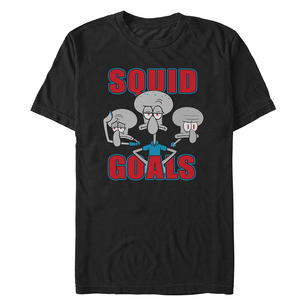 Men's Nickelodeon SpongeBob SquarePants Squidward Squid Goals Graphic Tee